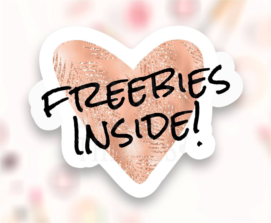 Freebies Inside Sticker PNG Cute Small Business Thank You | Etsy