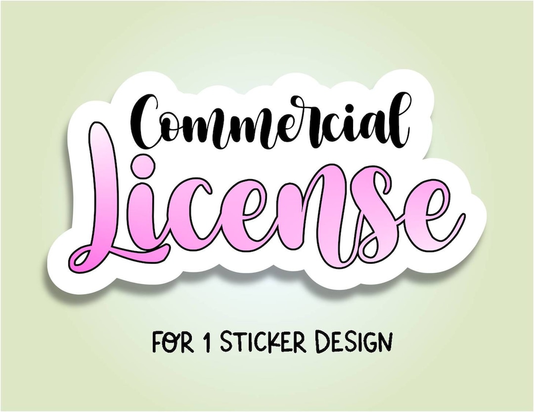 Commercial License for One (1) Sticker Graphic PNG, Small Business ...