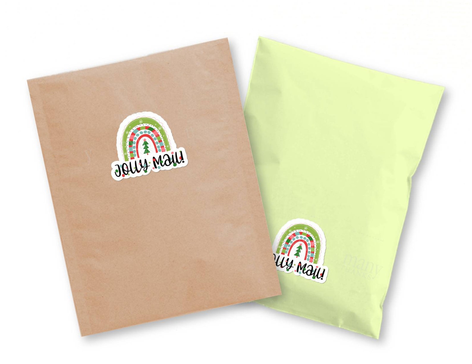 Jolly Mail PNG Christmas Tree Holiday Rainbow for Small - Etsy