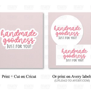Handmade Goodness Sticker PNG, Crafter Happy Mail Labels, Cute Shop ...