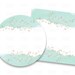 Blank Labels Circle Square Aqua Teal Paint Gold Splatter - Etsy