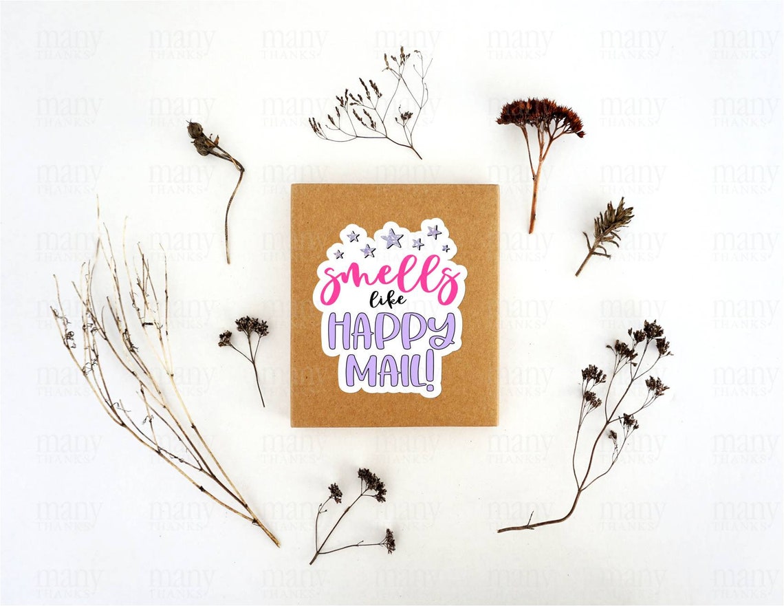 Smells Like Happy Mail Sticker PNG, Scented Wax Melt Business Label ...