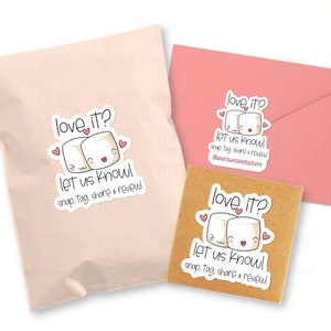 Snap Tag Share Review Sticker PNG, Small Business Happy Mail Labels ...