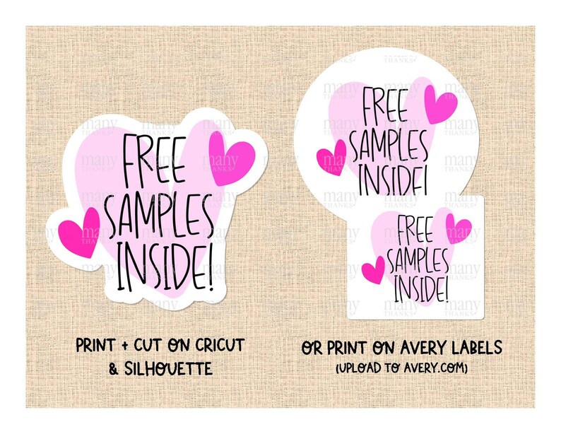 Free Samples Inside Sticker PNG Small Business Shop Labels - Etsy