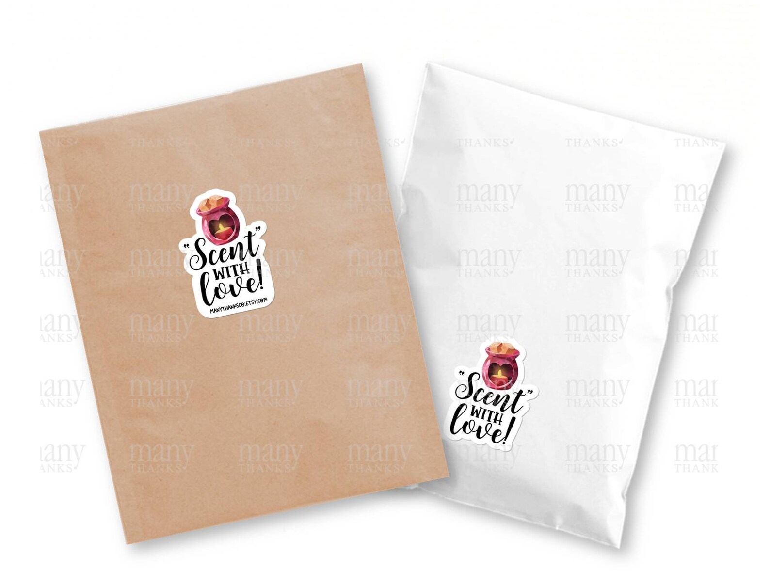 Sent With Love Sticker PNG Scented Wax Melt Business Label - Etsy