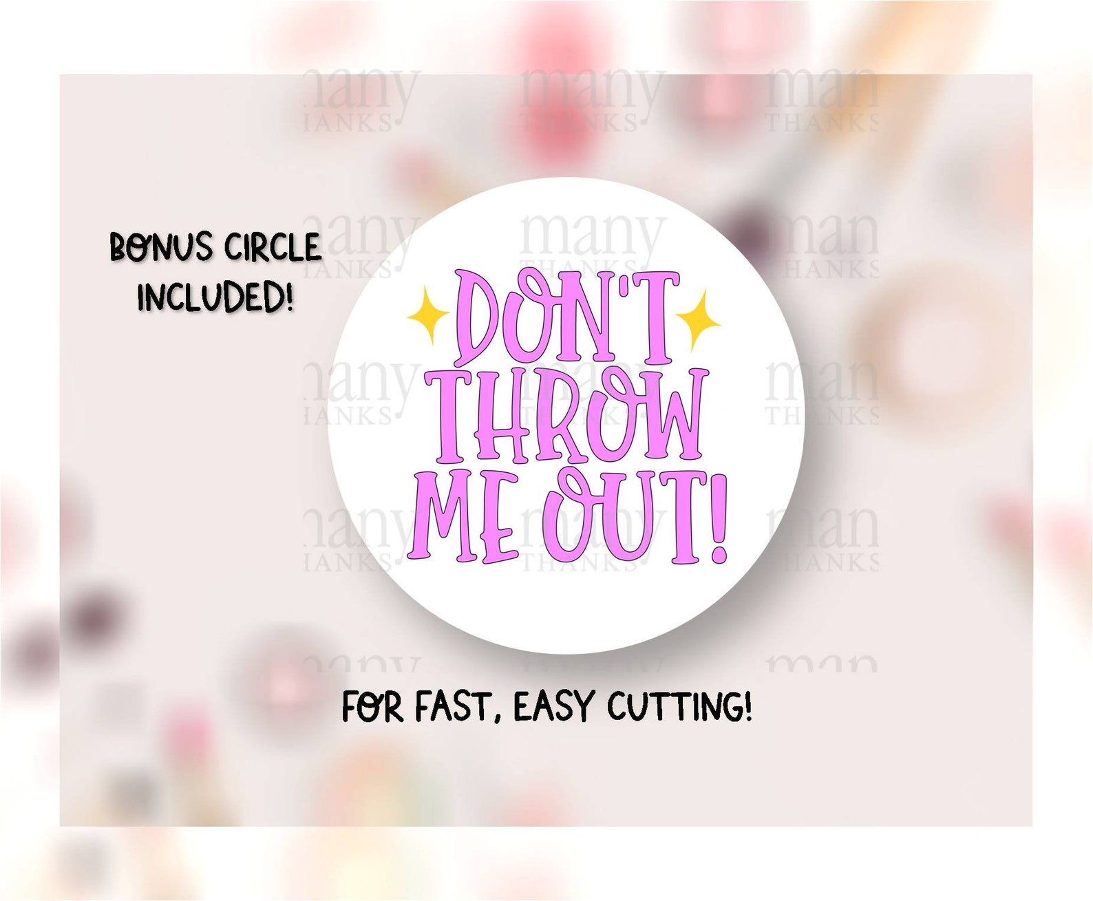 Don't Throw Me Out Sticker PNG Small Business Happy Mail - Etsy