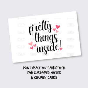 Pretty Things Inside Sticker PNG, Small Business Shop Labels, Pink ...