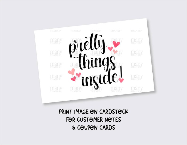 Pretty Things Inside Sticker PNG, Small Business Shop Labels, Pink ...