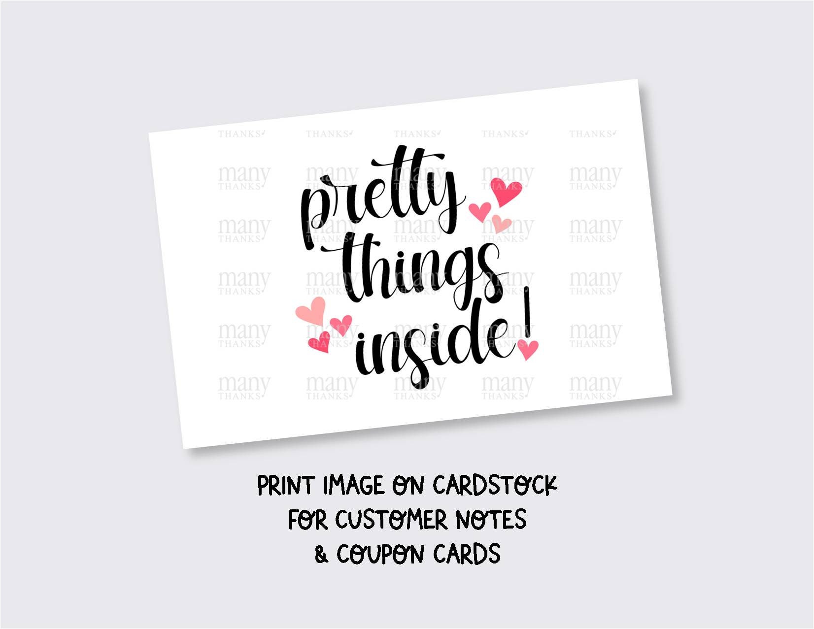 Pretty Things Inside Sticker PNG, Small Business Shop Labels, Pink ...