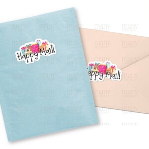 Happy Mail Sticker PNG, Presents Small Business Thank You Labels, Cute ...
