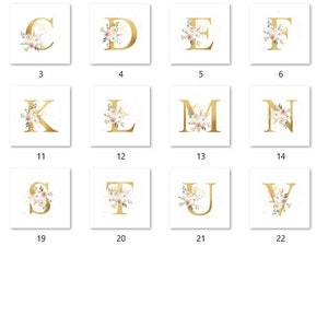 Gold Letters Flowers Alphabet Set, Gold Splash Blush Pink Watercolor ...