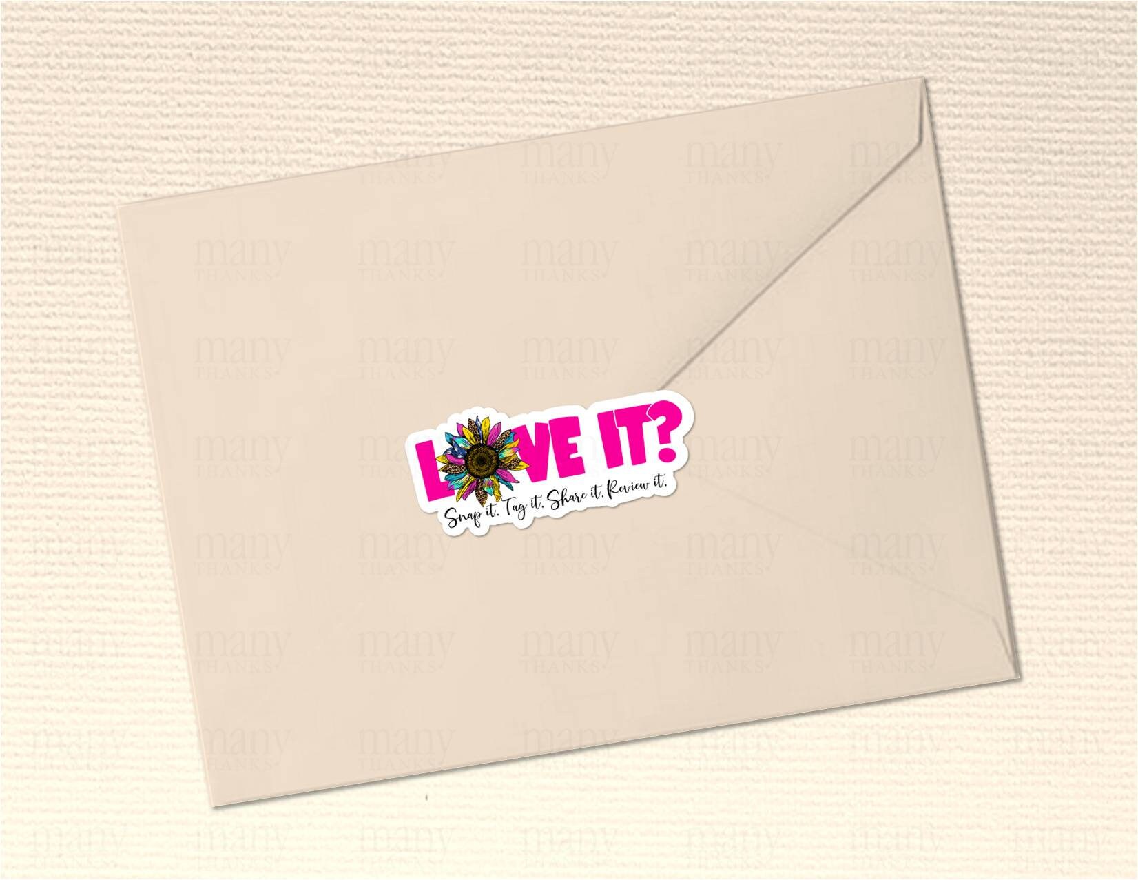 Love It Sticker PNG Leopard Print Sunflower Review Business | Etsy