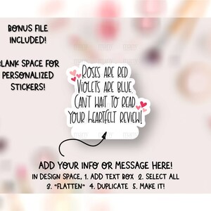 Leave a Heartfelt Review Sticker PNG, Small Business Happy Mail Label ...