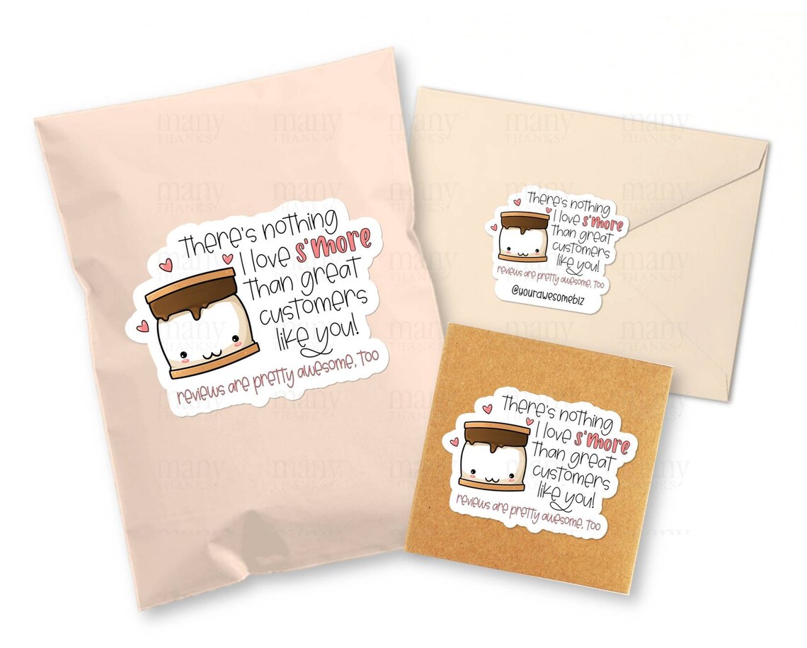 Thank You for Being a Great Customer Sticker PNG, Smores Pun Small ...