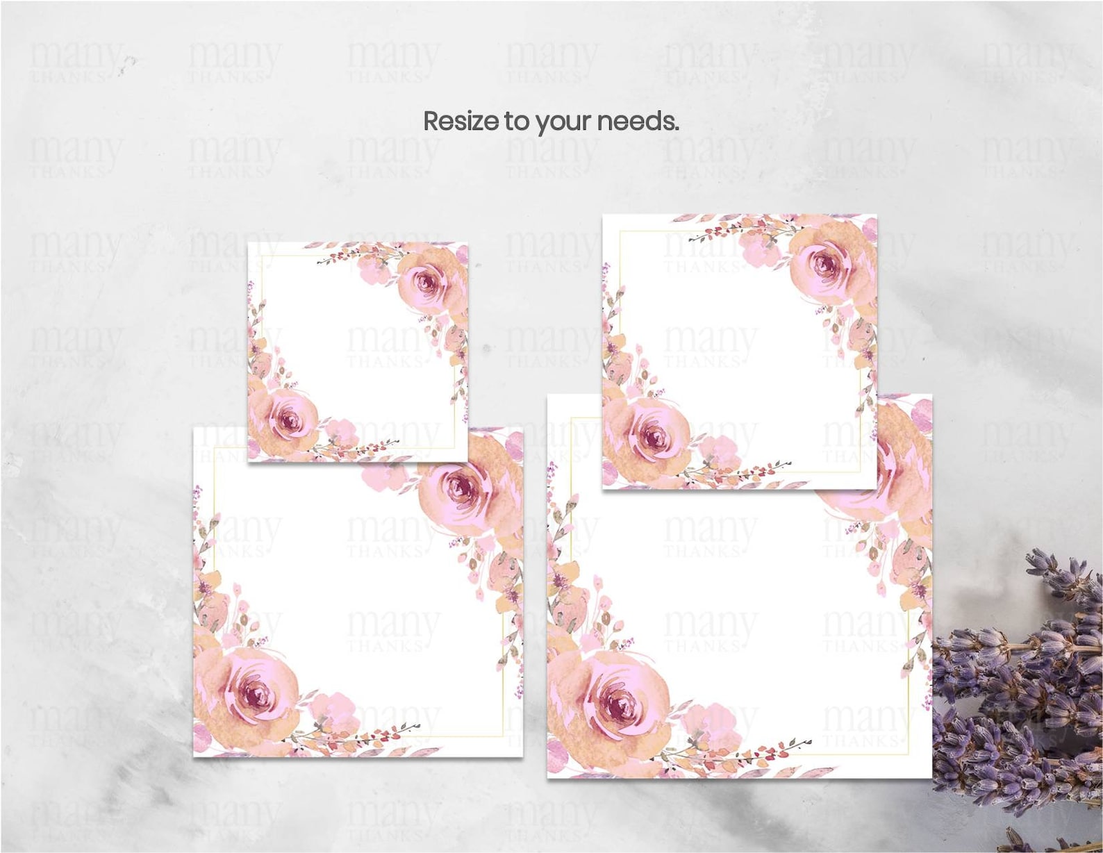 Blank Labels Pink Floral Border Circle Square for Round - Etsy