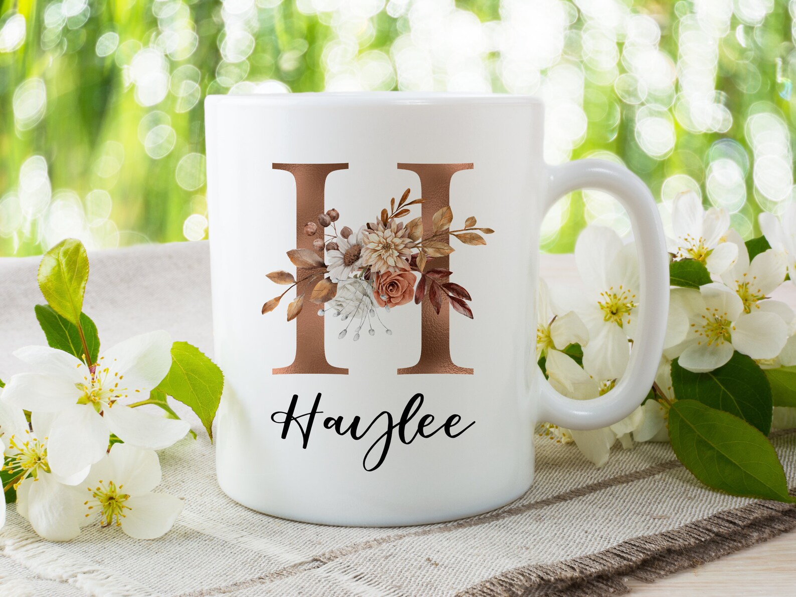 Fall Floral Alphabet Set PNG Download, Copper Monogram Letters and ...