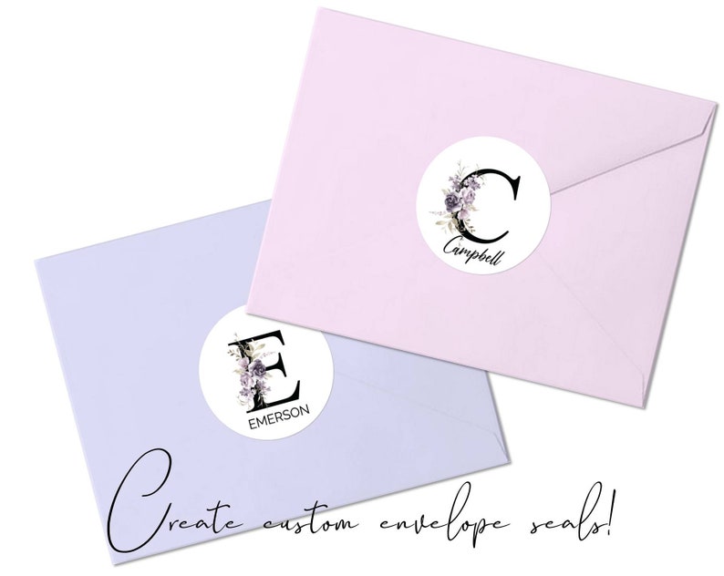 Floral Alphabet Numbers Clipart Lilac Purple Flower | Etsy