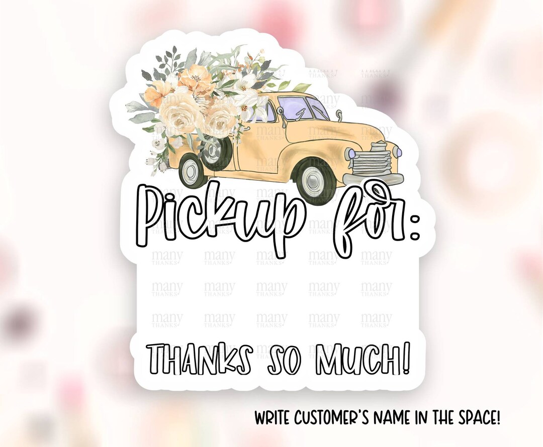 Porch Pickup Sticker Download PNG Template, Cream Pickup Truck Leopard ...