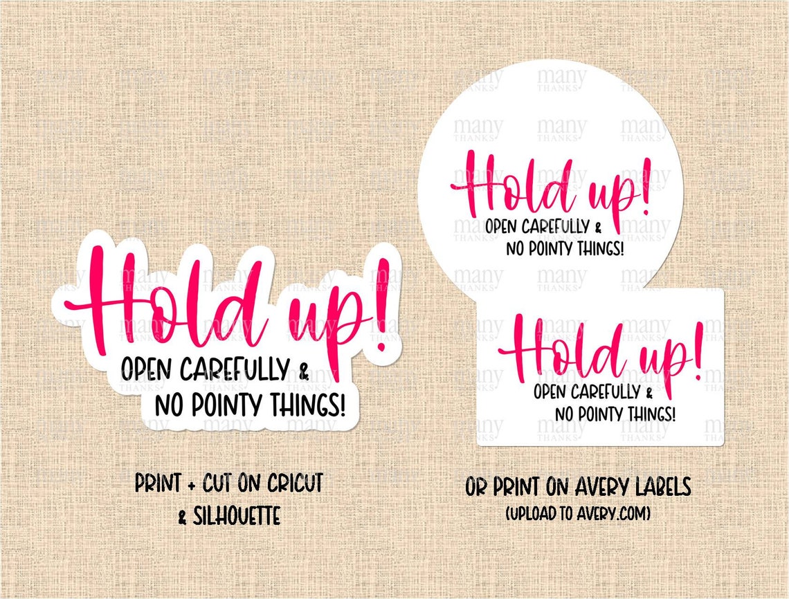 Hold up Sticker PNG Open Carefully Fragile Do Not Bend | Etsy