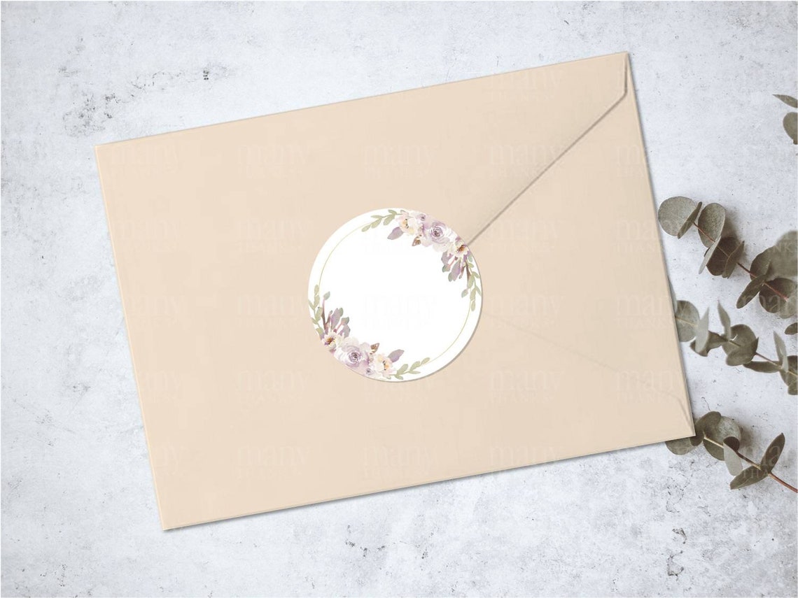 Dusty Lilac Rose Cream Floral Border Circle Square PNG With | Etsy