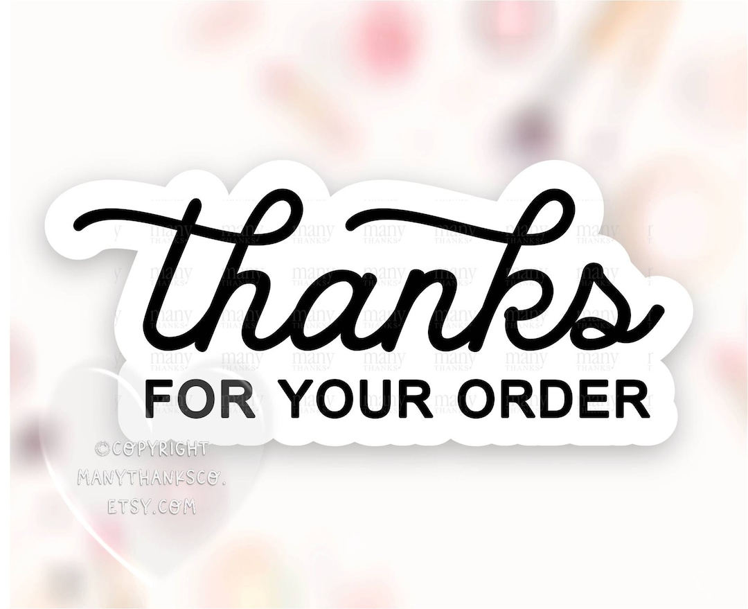 Thanks for Your Order Sticker PNG, Black Script Small Business Shop ...