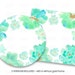 Blank Labels Mint Green Aqua Blue Floral Circle Square for - Etsy