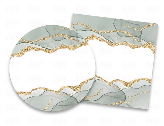 Blank Labels PNG Agate Marble Sage Green Gold Circle Square | Etsy