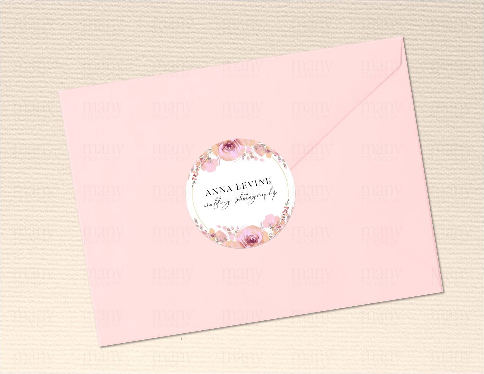 Blank Labels Pink Floral Border Circle Square for Round - Etsy