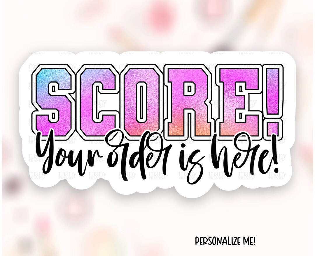 Your Order is Here Sticker Download PNG, College Varsity Letters Small ...