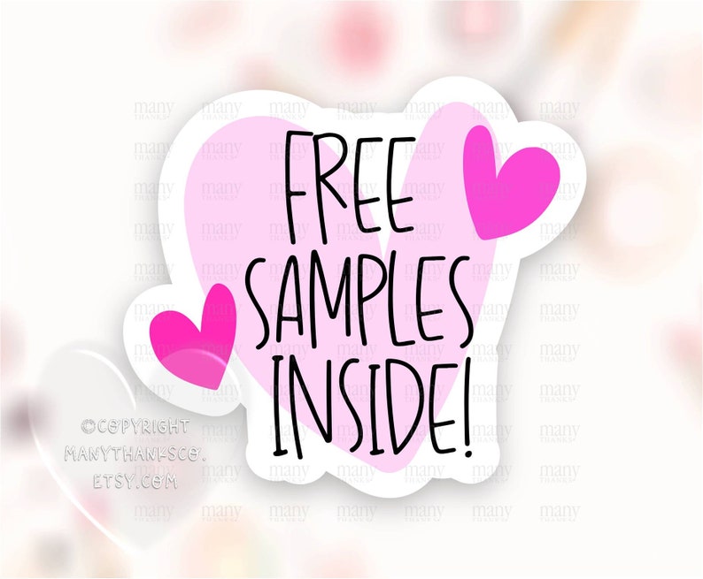 Free Samples Inside Sticker PNG Small Business Shop Labels - Etsy