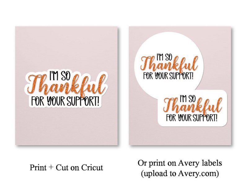 So Thankful for Your Support Sticker PNG, Thanksgiving Happy Mail Label ...