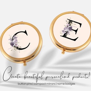 Floral Alphabet + Numbers Clipart, Lilac Purple Flower Monogram Letters ...