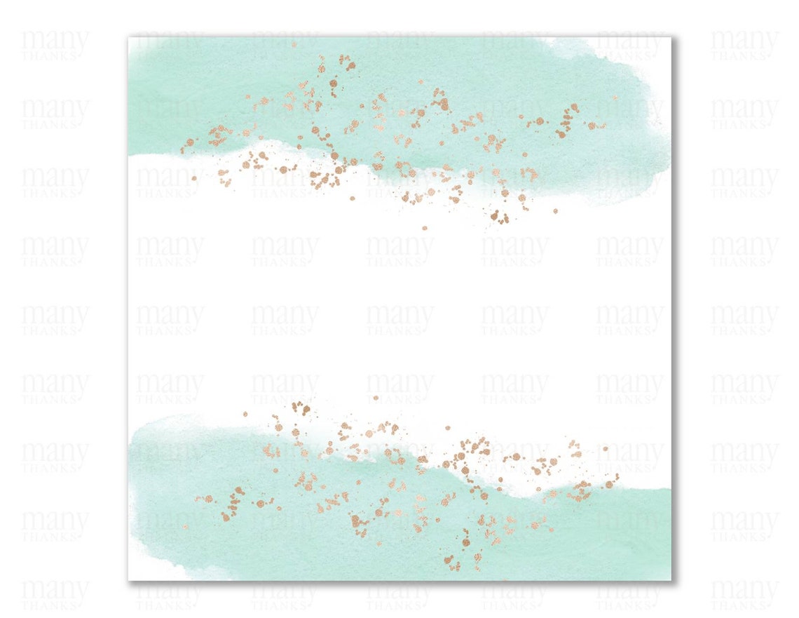 Blank Labels Circle Square Aqua Teal Paint Gold Splatter - Etsy