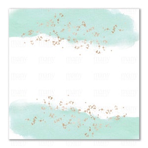 Blank Labels Circle + Square, Aqua Teal Paint Gold Splatter for DIY ...