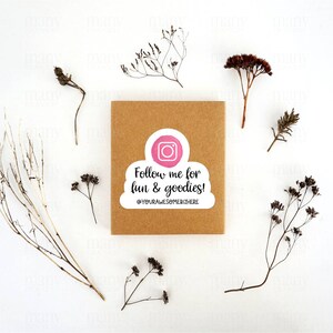 DIY Personalized Instagram Sticker PNG, Follow Me Social Media Small ...