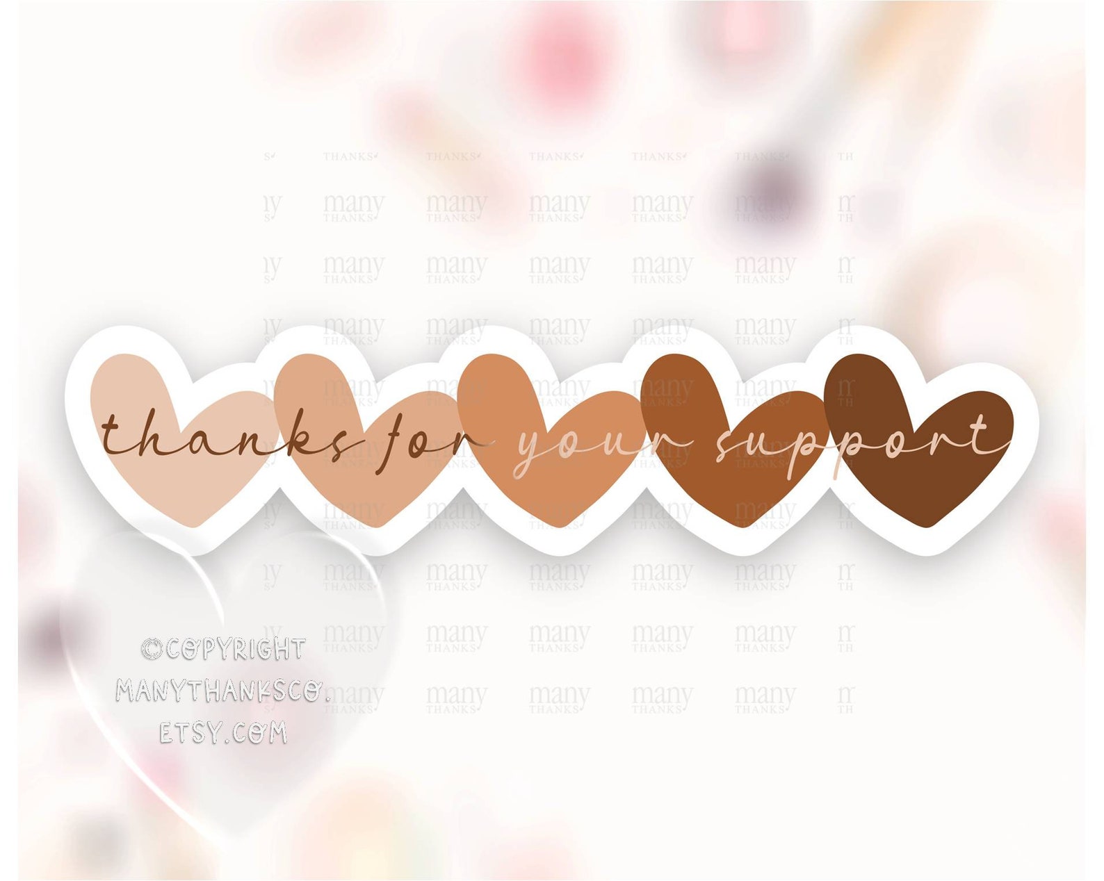 Thanks for Your Support Sticker PNG Black Owned Small - Etsy