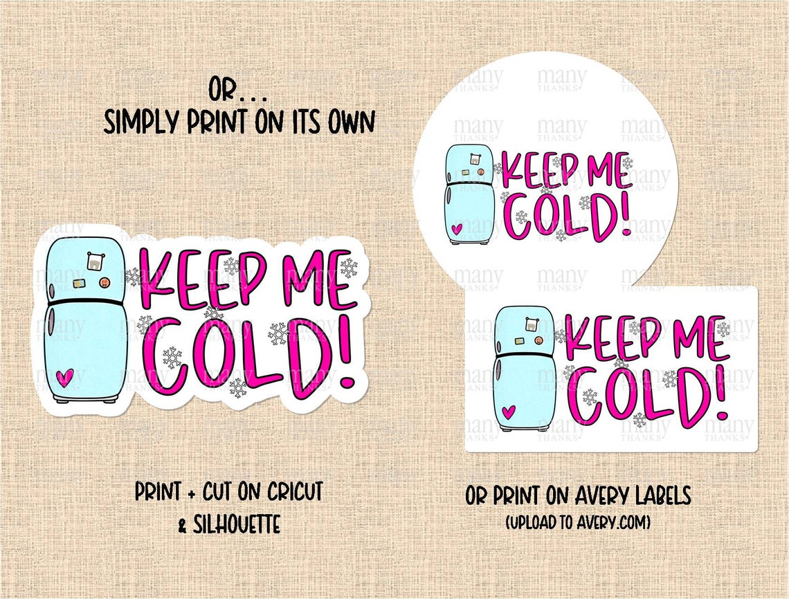 Keep Me Cold Sticker Download Cute Refrigerator Small - Etsy