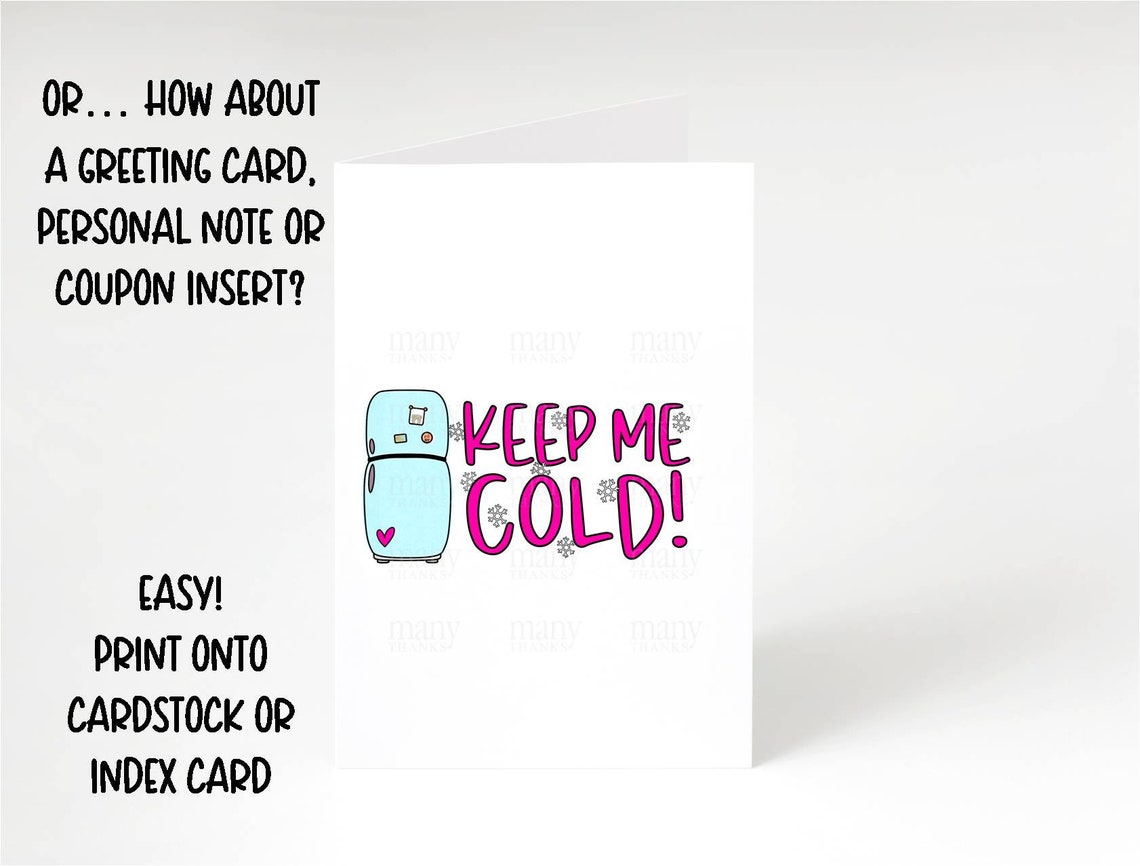 Keep Me Cold Sticker Download Cute Refrigerator Small - Etsy