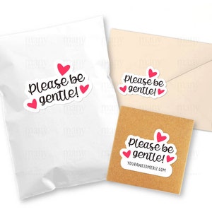 Please Be Gentle Sticker PNG, Hearts Do Not Bend Envelope Seals, Handle ...