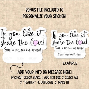 Like It Share the Love Sticker PNG, Snap Tag Review Small Business ...