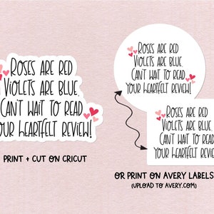 Leave a Heartfelt Review Sticker PNG, Small Business Happy Mail Label ...