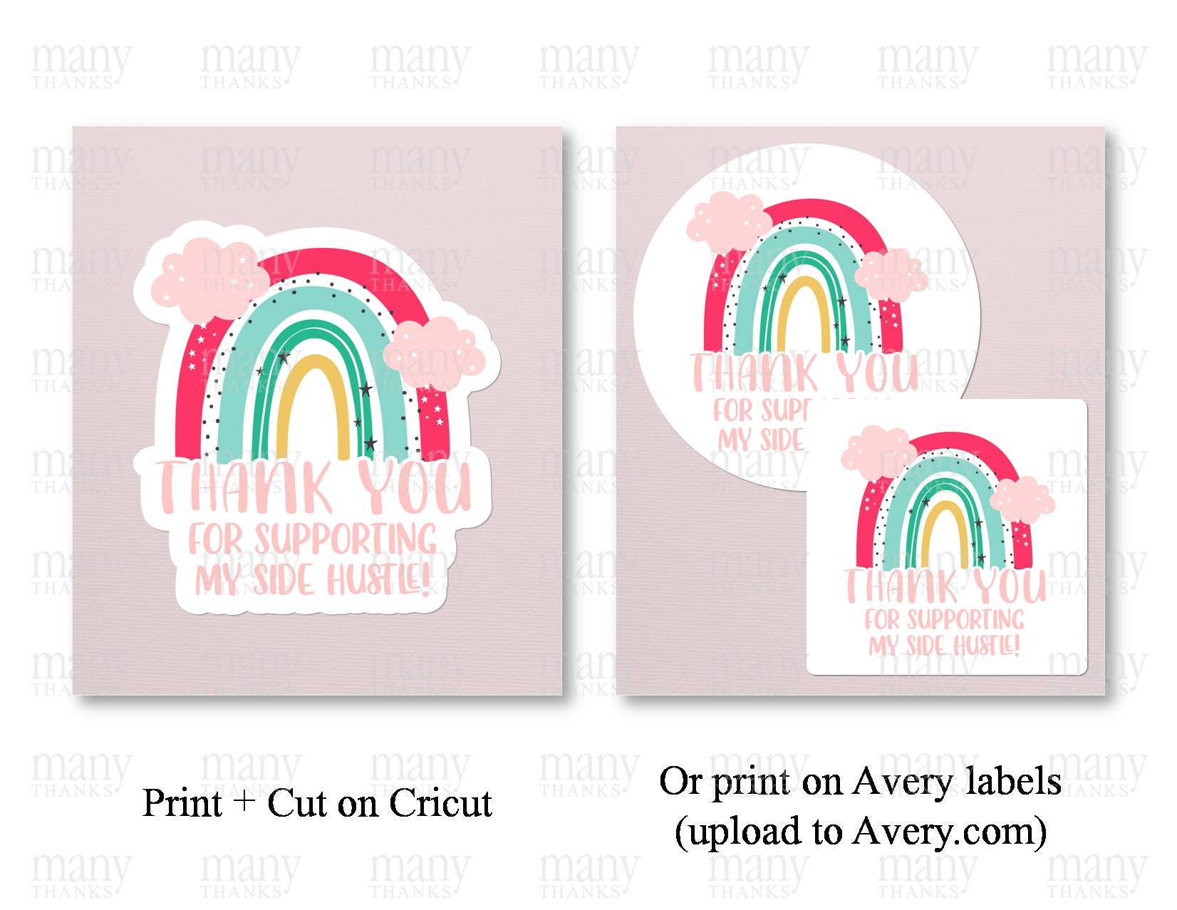 Thank You for Supporting My Side Hustle Sticker PNG Boho | Etsy