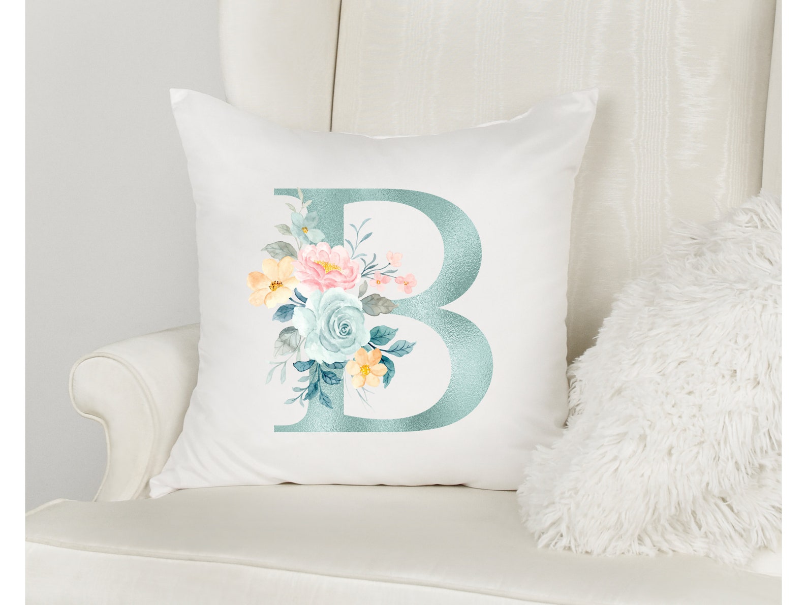 Blue Floral Alphabet Set PNG Download Monogram Letters With - Etsy