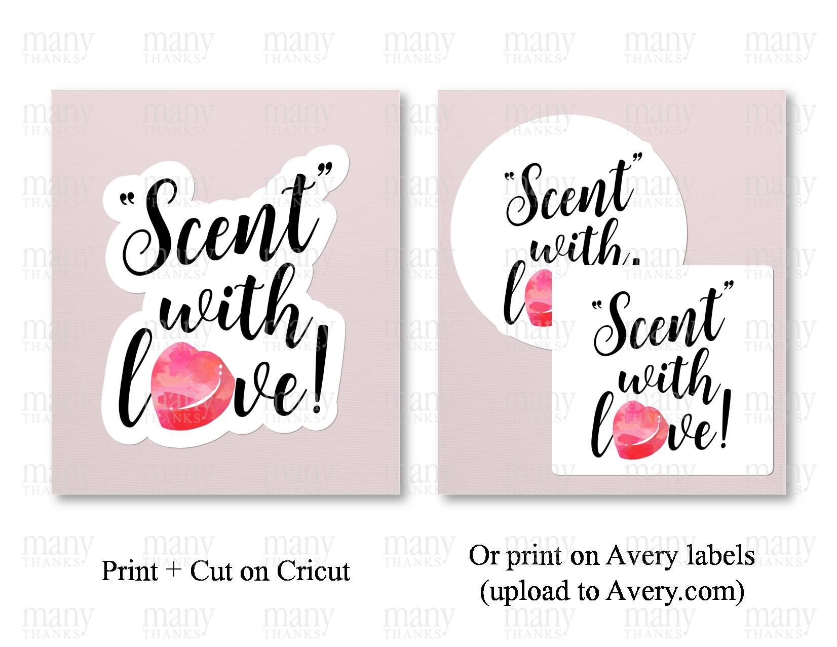 Sent With Love Sticker PNG Scented Wax Melt Business Label | Etsy