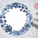 Blank Labels, Navy Blue Floral Wreath Border, PNG Circle Square for DIY ...
