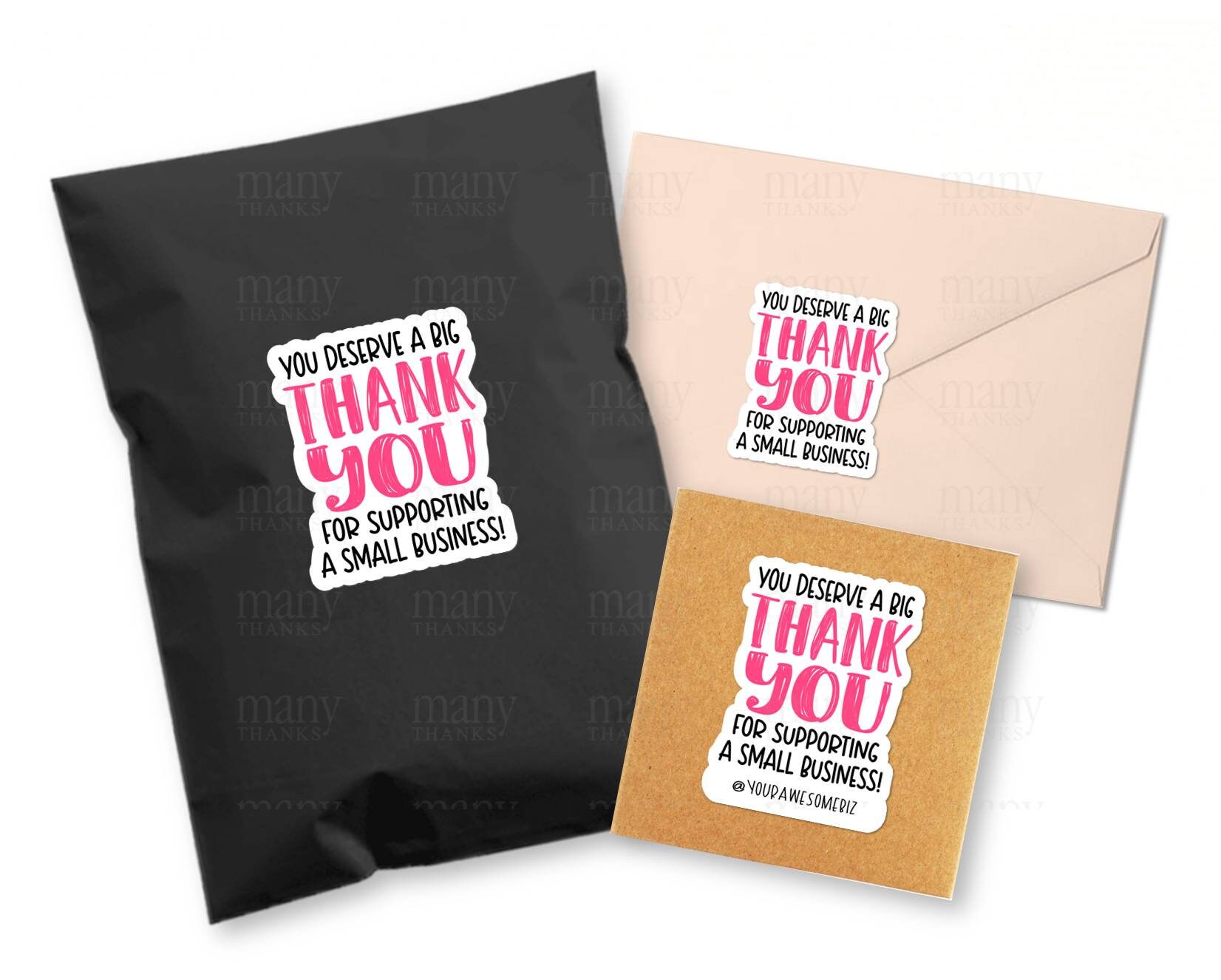 Thank You for Shopping Small Sticker PNG Business Thank You | Etsy