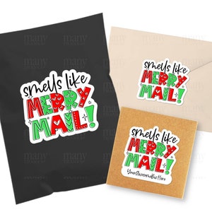 Smells Like Merry Mail Sticker Download PNG, Christmas Small Business ...