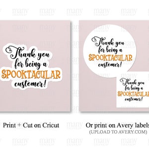 Thank You for Being a Spooktacular Customer Sticker PNG, Halloween ...