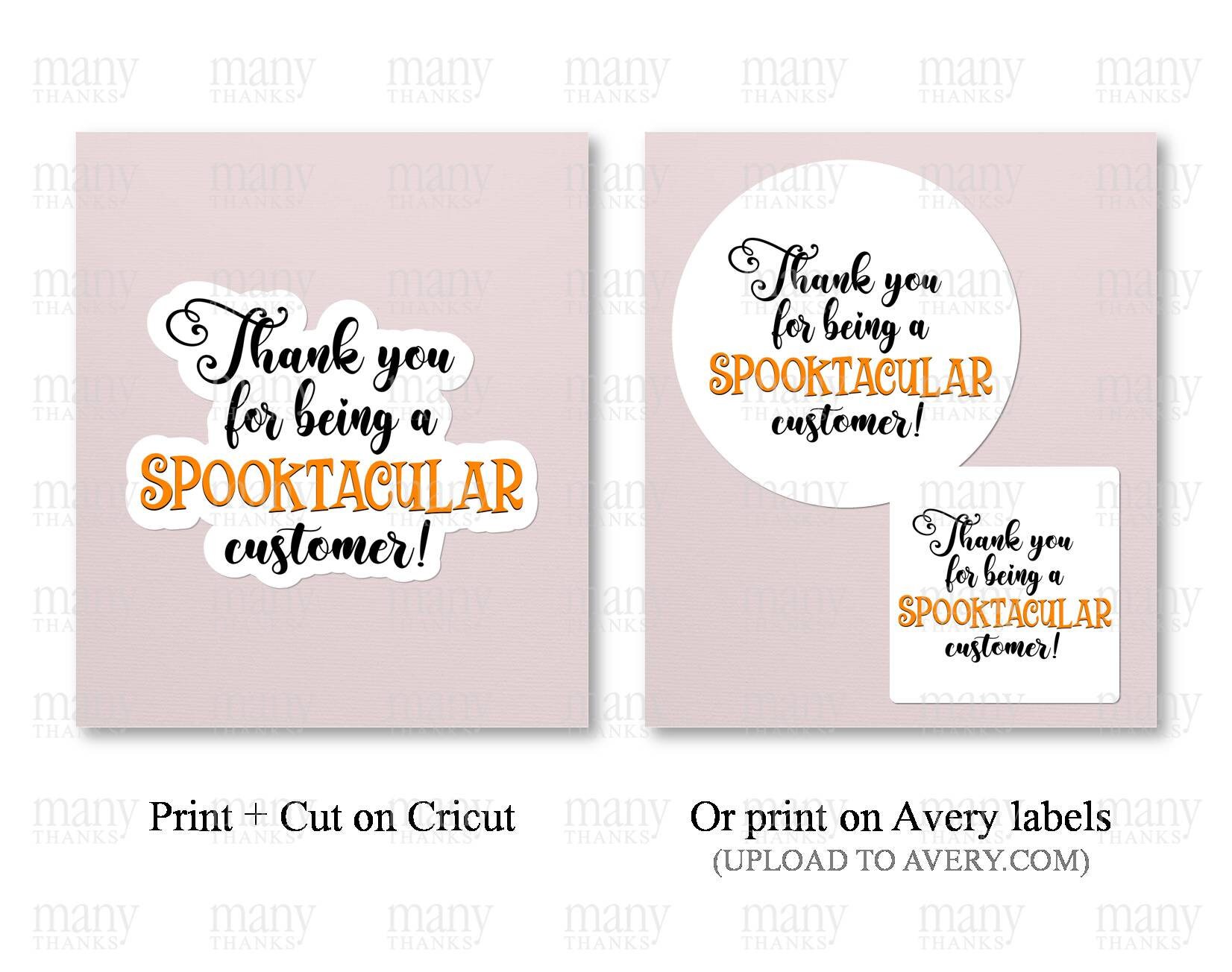 Thank You for Being a Spooktacular Customer Sticker PNG - Etsy
