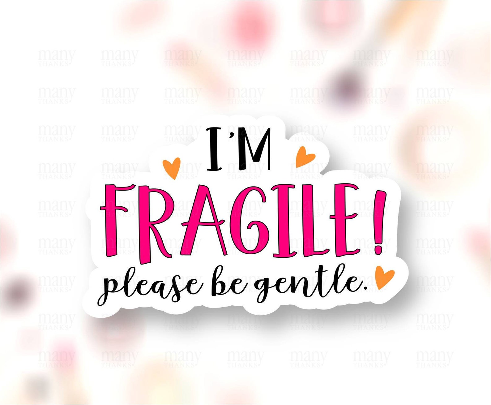 Fragile Sticker PNG, Do Not Bend, Handle With Care Labels for Small ...